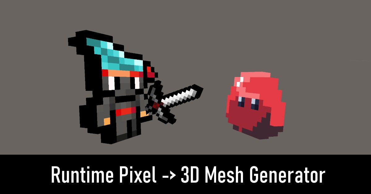 Runtime Pixel Art to 3D Mesh Generator | 3D Environments | Unity Asset ...