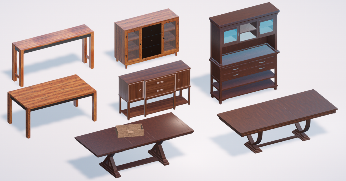 Kitchen Furniture PBR | 3D Interior | Unity Asset Store