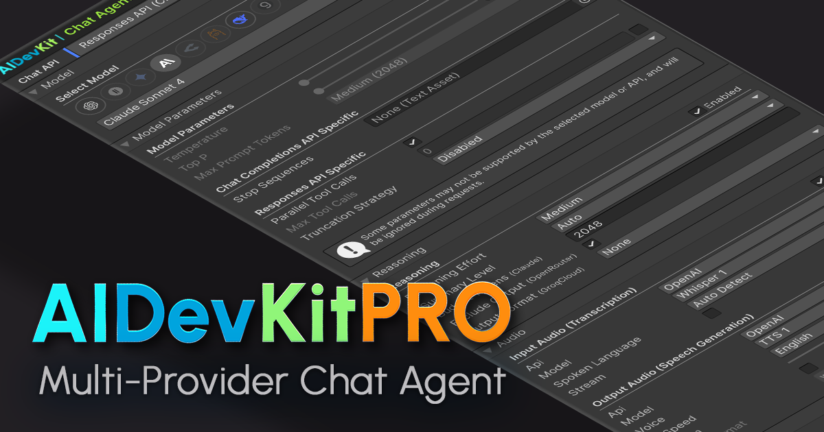 AI Dev Kit Pro | AI-ML Integration | Unity Asset Store