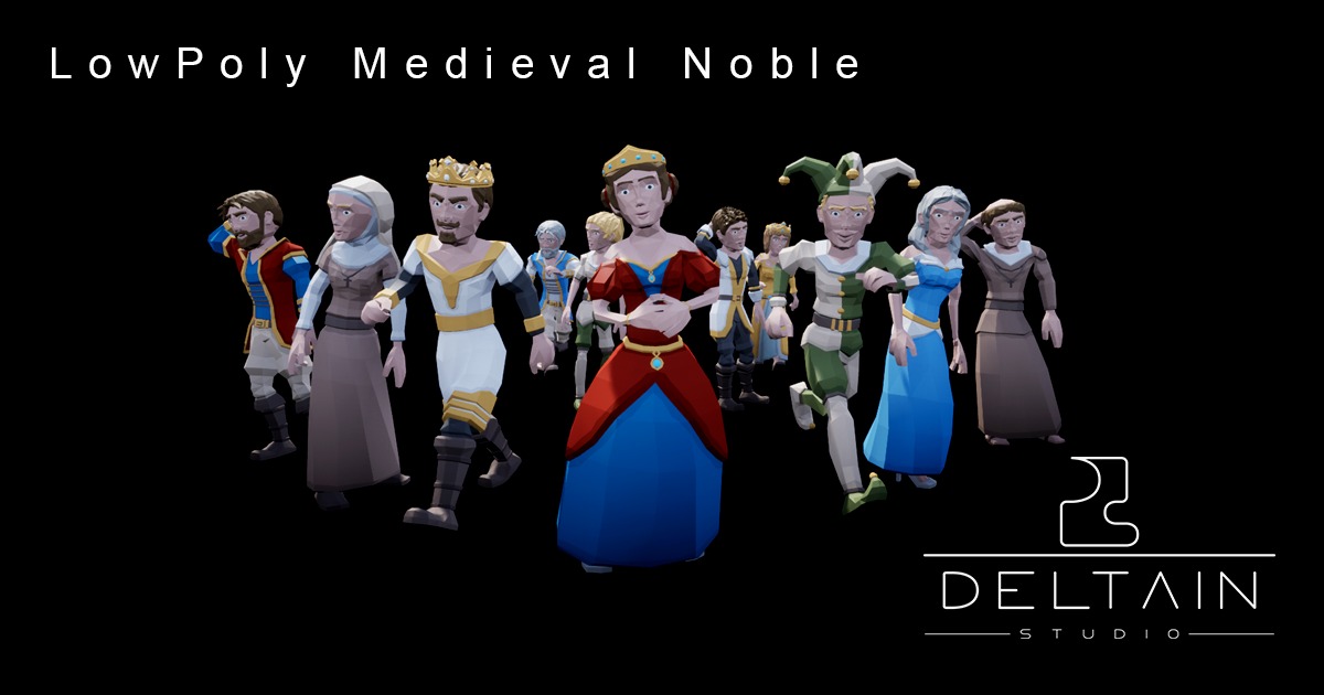 LowPoly Medieval Noble | 3D Characters | Unity Asset Store