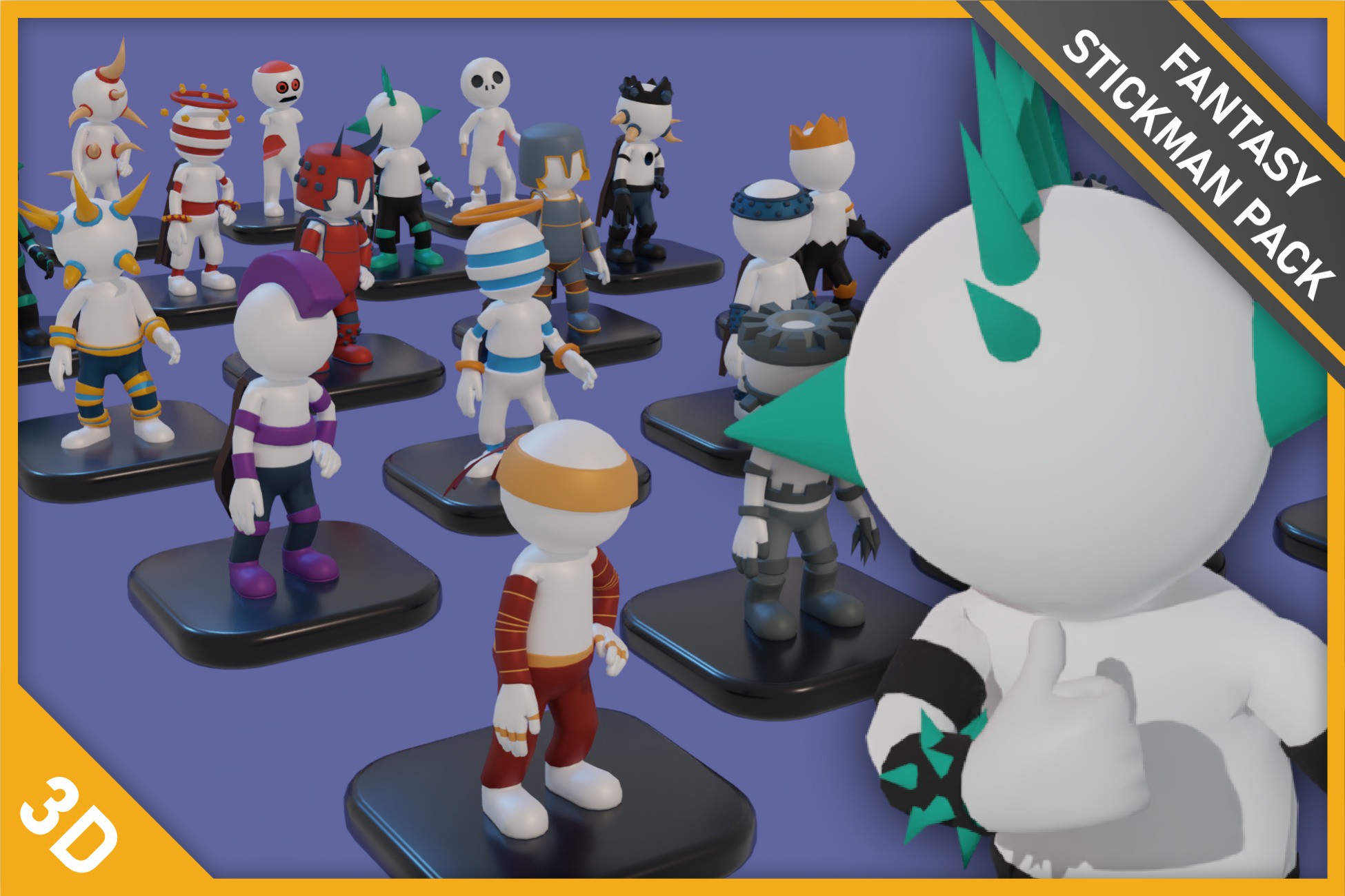 Fantasy Stickman Pack | 3D Characters | Unity Asset Store