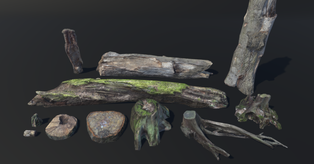 Stumps & Trunks Vol. 1 | 3D Props | Unity Asset Store