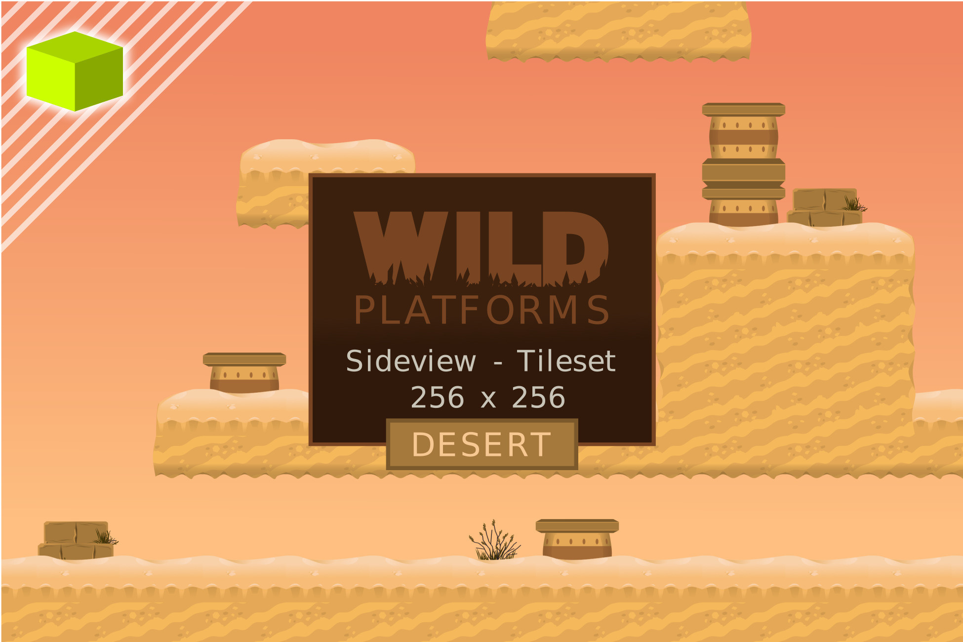 Wild Platforms - Game Kit - Desert Tileset | 2D Environments | Unity ...