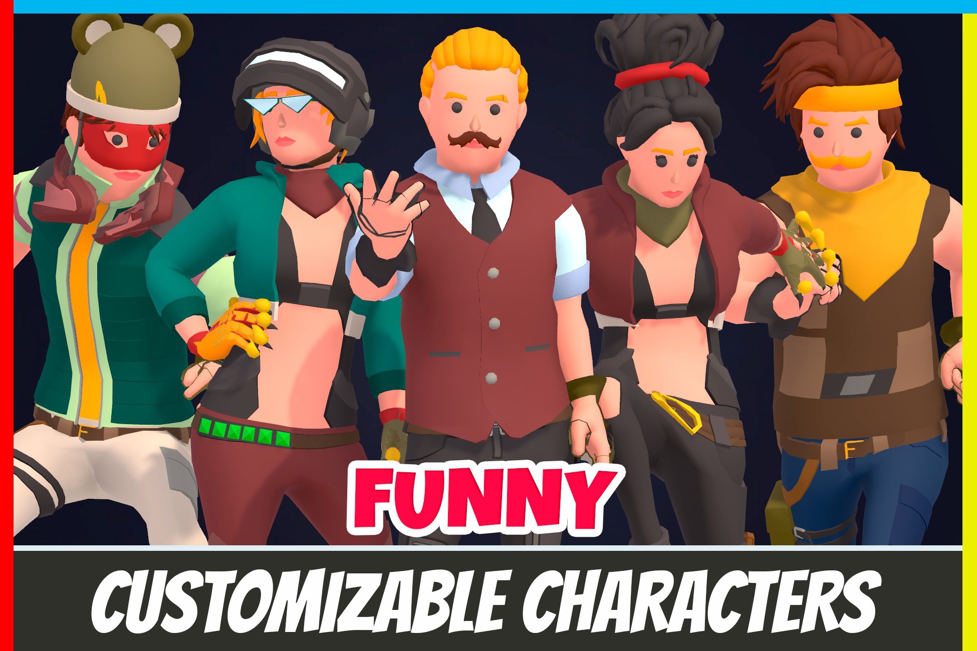Customizable 3D Funny Characters Vol 4 | 3D Humanoids | Unity Asset Store