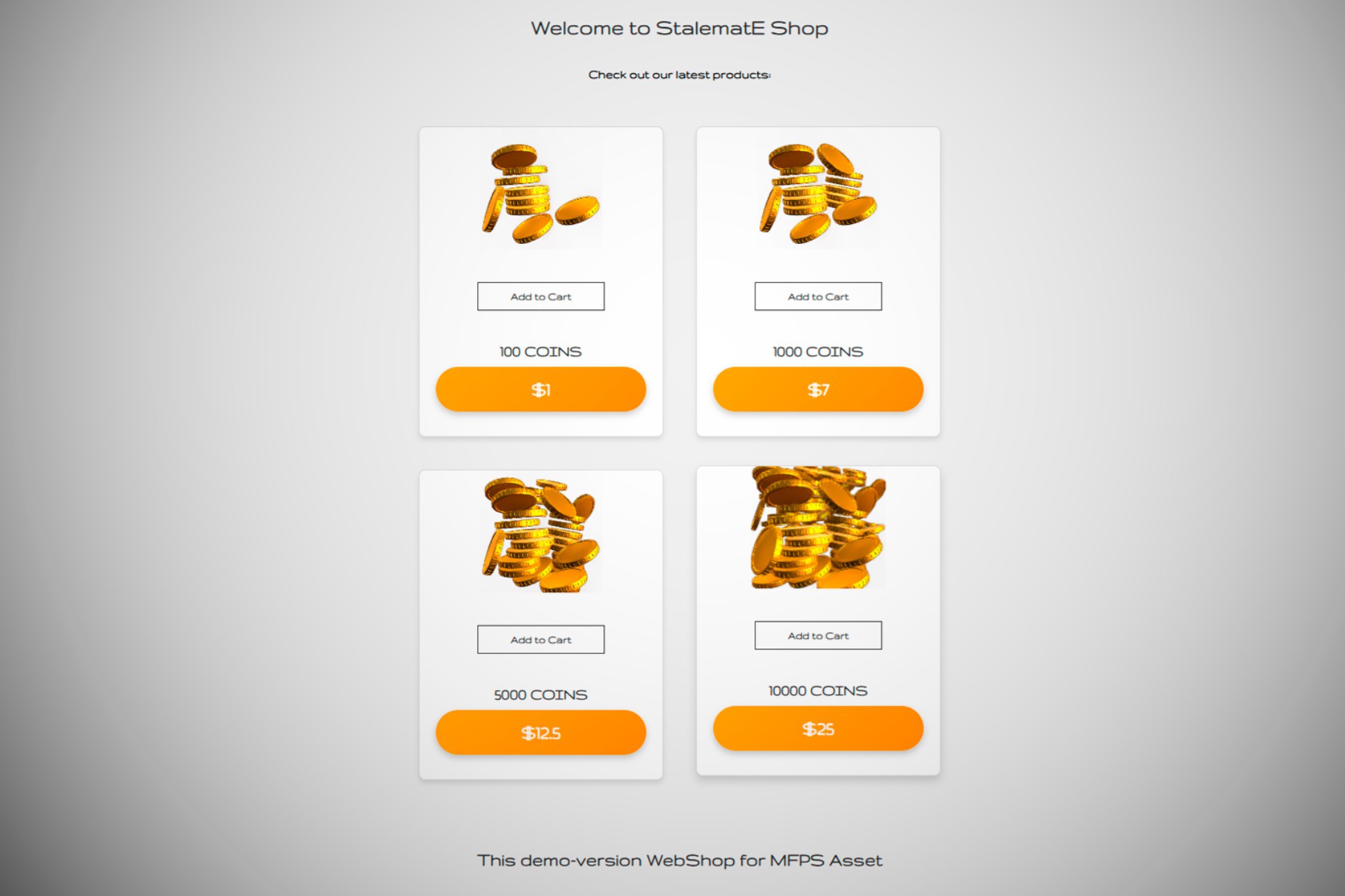 Web-Shop for MFPS | Add-Ons | Unity Asset Store