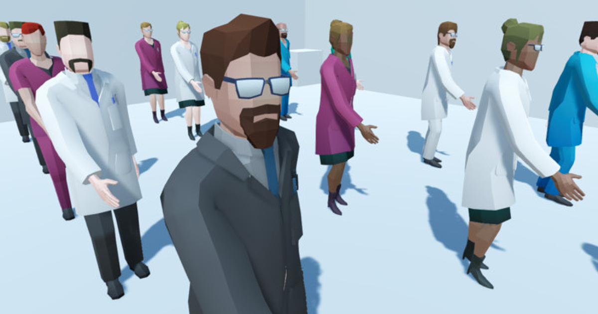 Low Poly Hospital People + Props [Standard, URP, HDRP] | Characters ...