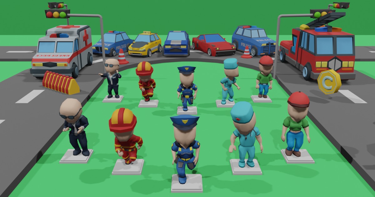 Hyper Casual Characters Stickman And City Pack | 3D Humanoids | Unity ...