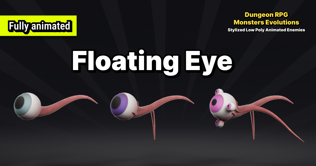 Floating Eye | Dungeon RPG Monsters Evolutions - Stylized LowPoly ...