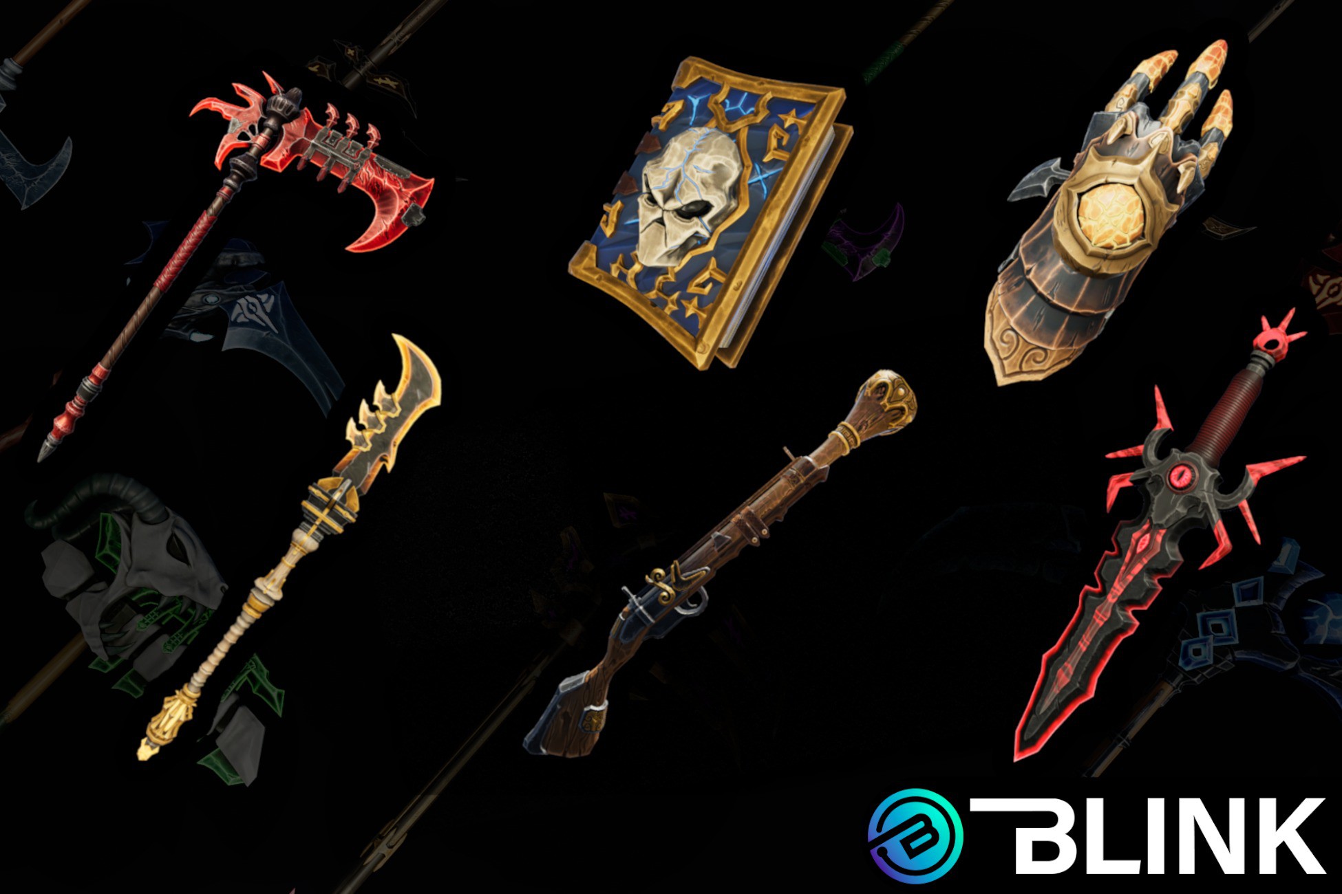 100+ Stylized Weapons Bundle 2 - Fantasy RPG | 3D 무기 | Unity Asset Store