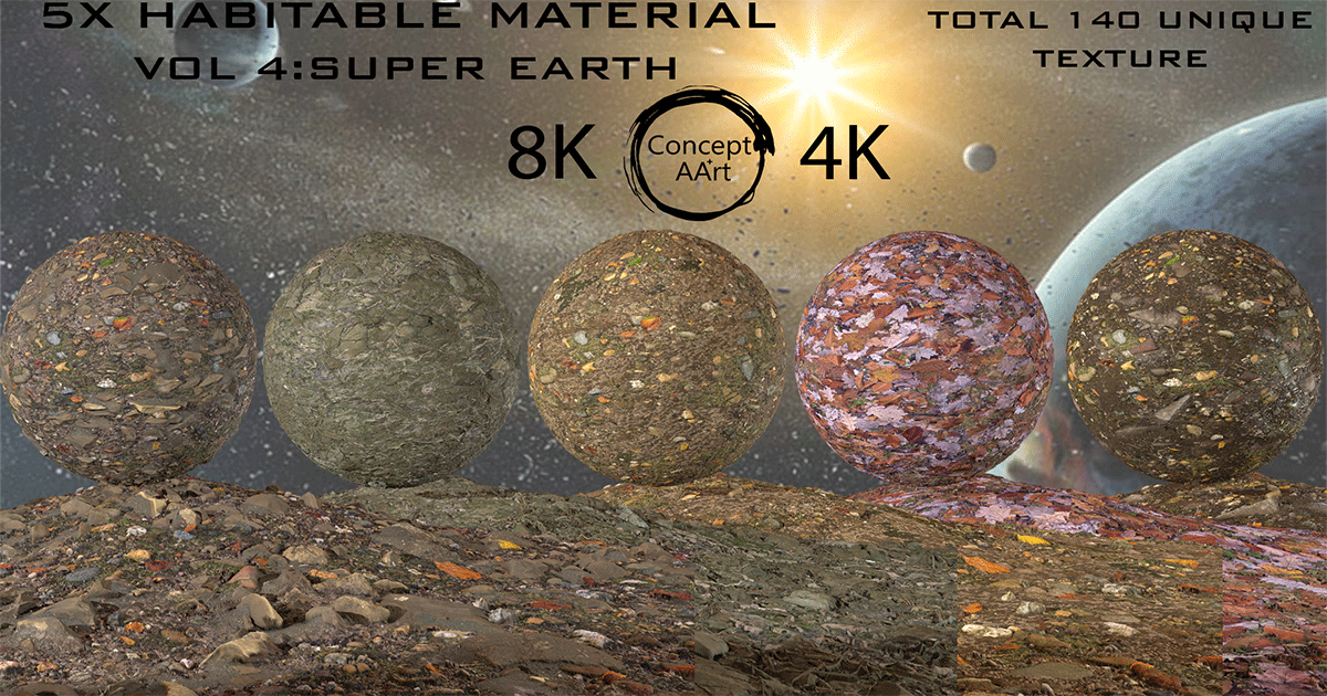 HABITABLE VOL4:SUPER EARTH | 2D Textures & Materials | Unity Asset Store