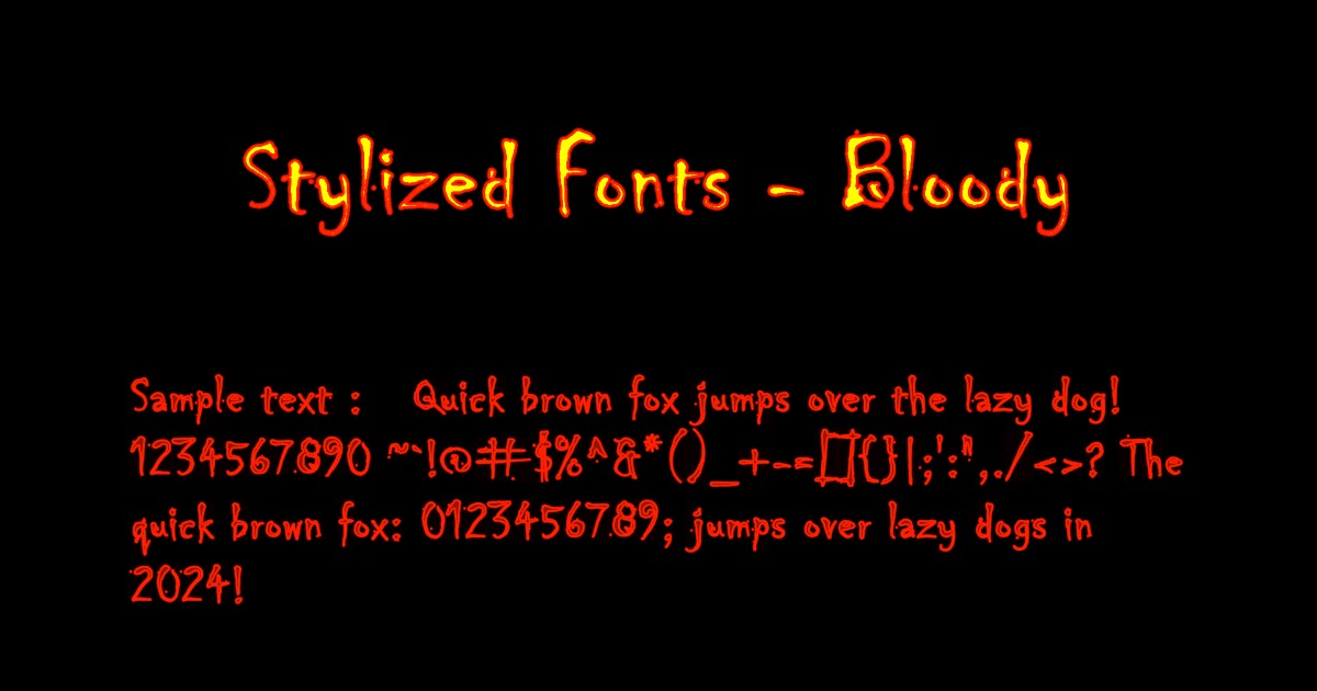 Stylized Fonts - Bloody | 2D Fonts | Unity Asset Store