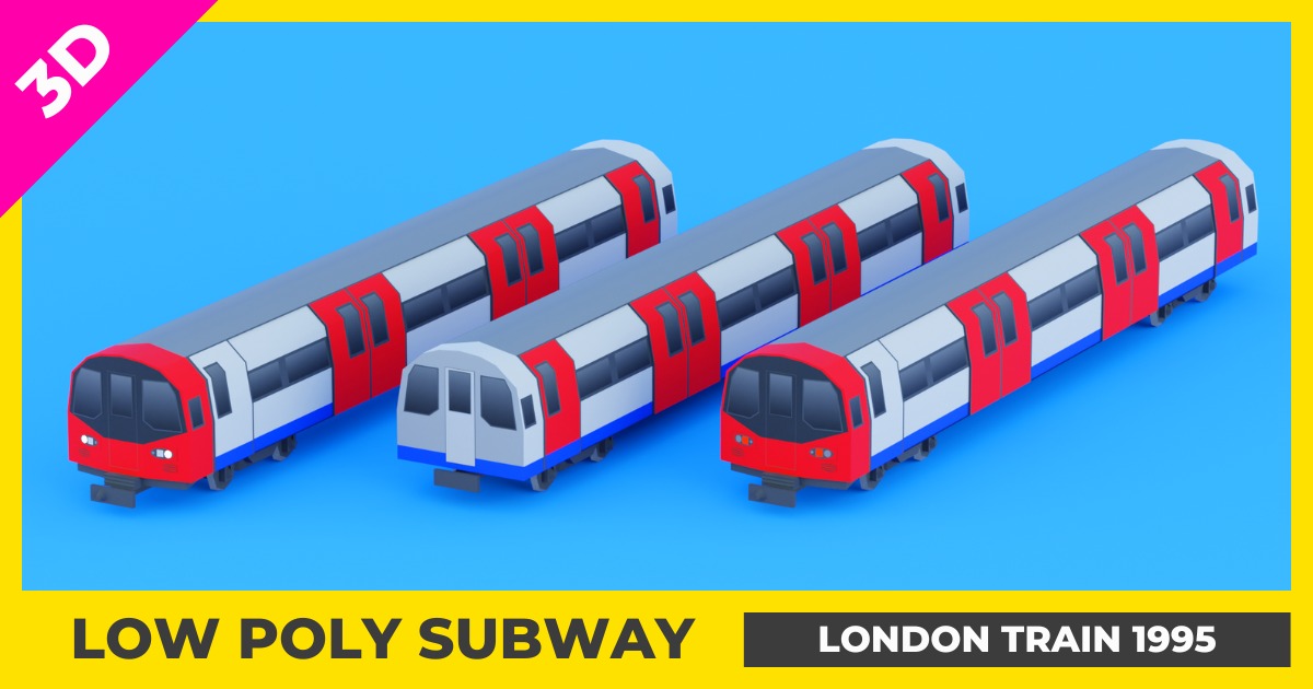 Low Poly Subway - London Train 1995 | 3D Land | Unity Asset Store