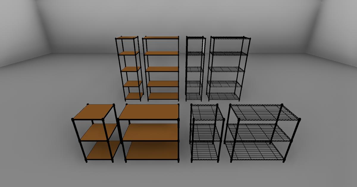 Low Poly Metal Rack | 3D Furniture | Unity Asset Store