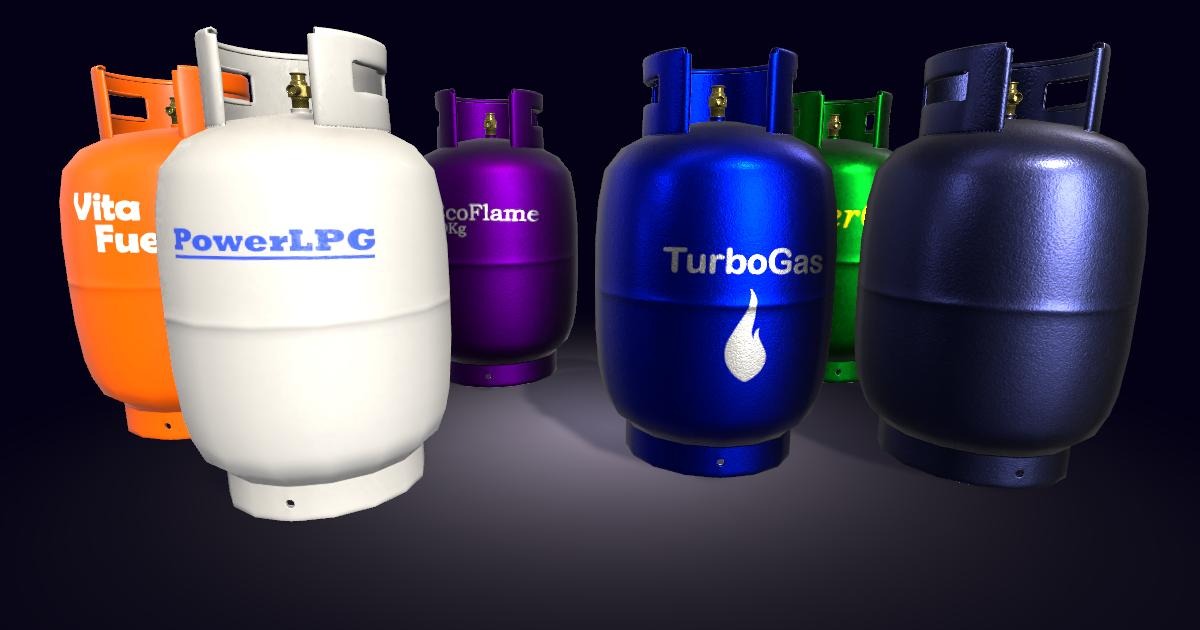Gas Bottles LPG/ Gas Cylinders | 3D Industrial | Unity Asset Store