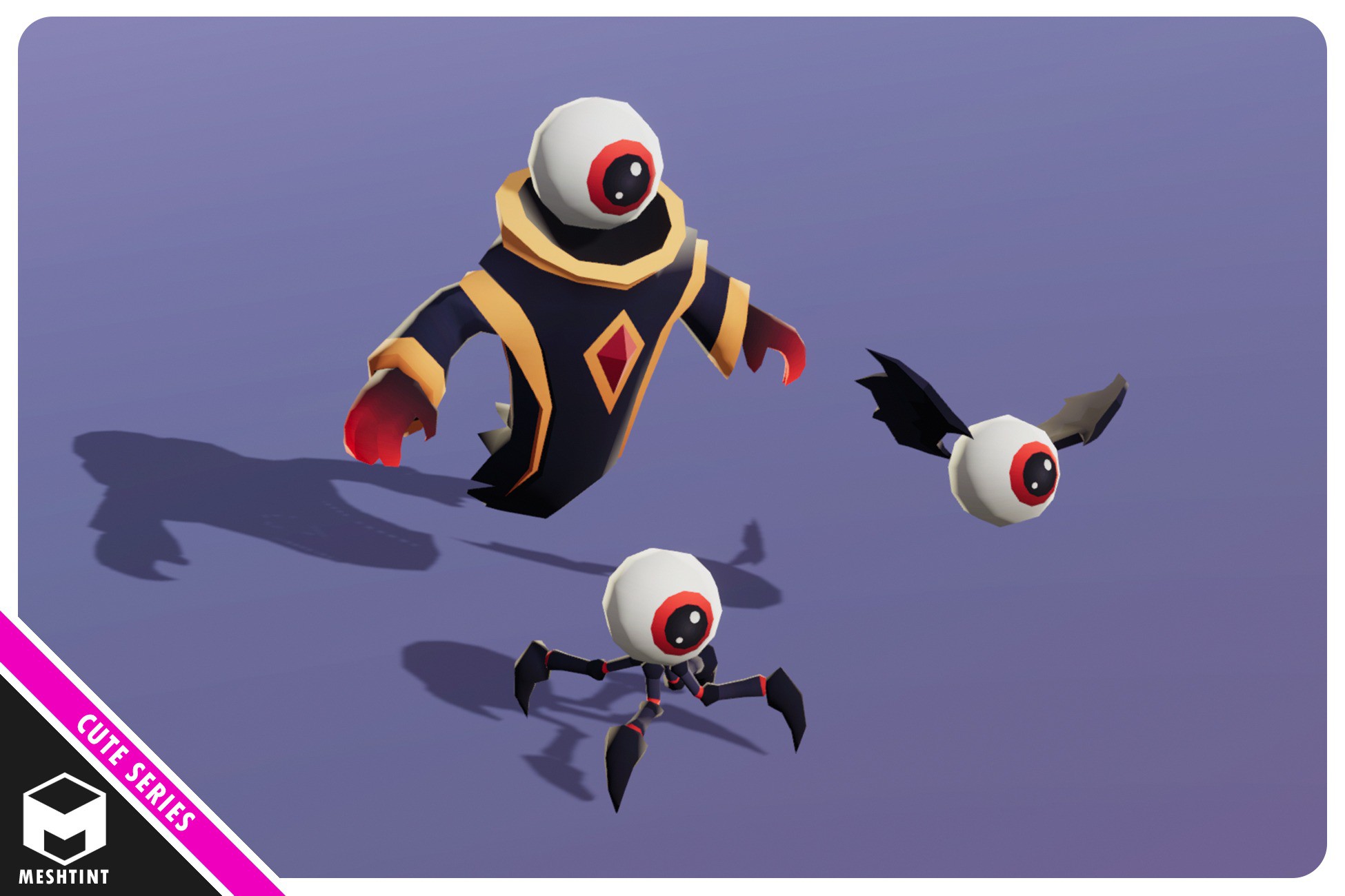 Eyeball Bat Mage Evolution Pack Cute Series | 3D Creatures | Unity ...