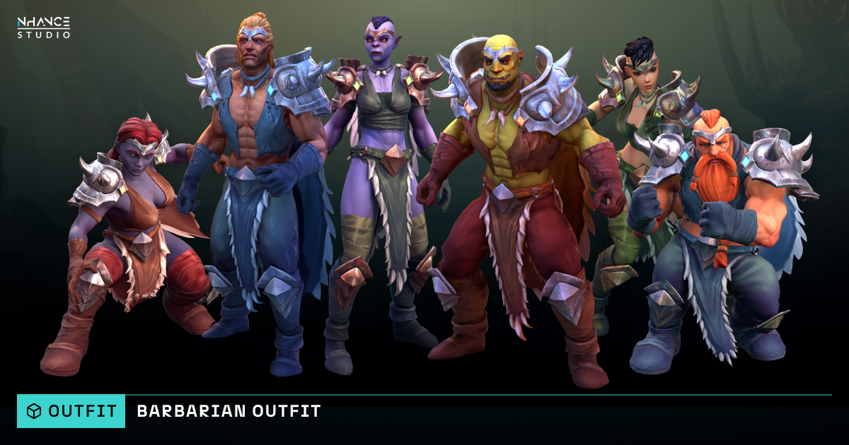 Stylized Barbarian Outfit | 3D Characters | Unity Asset Store
