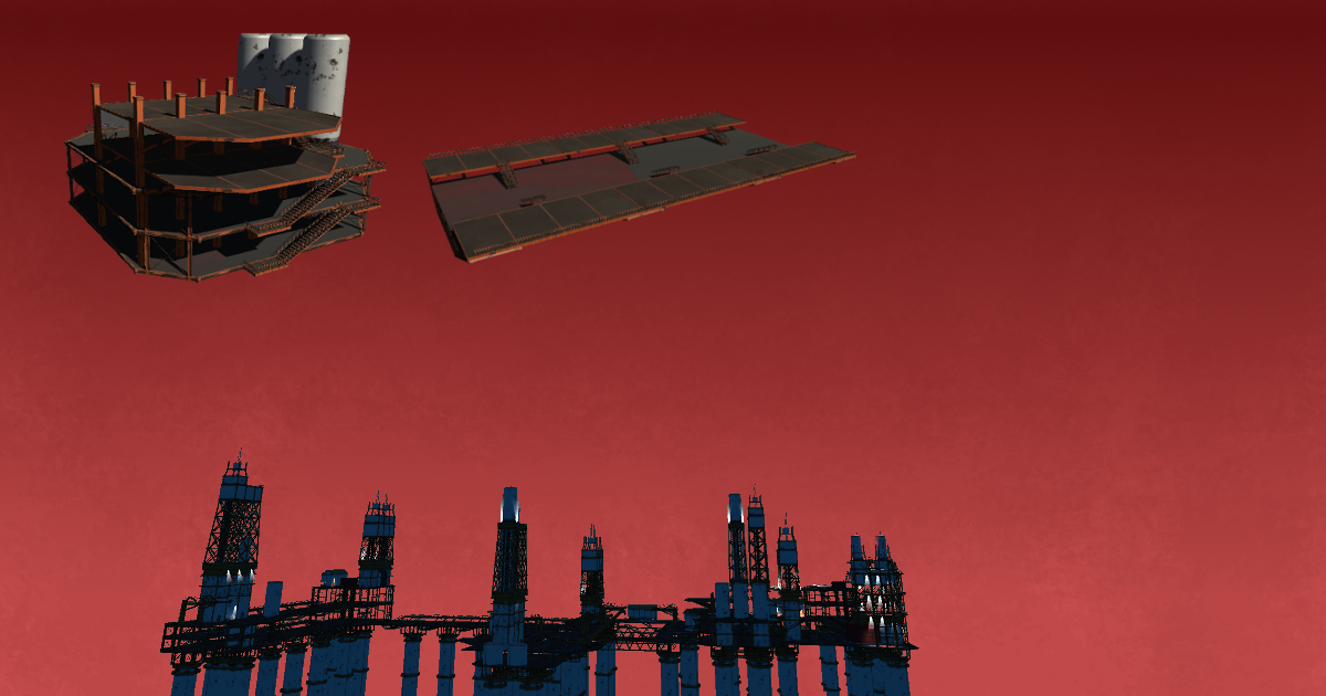 Oil Rig Kit | 3D 工場 | Unity Asset Store