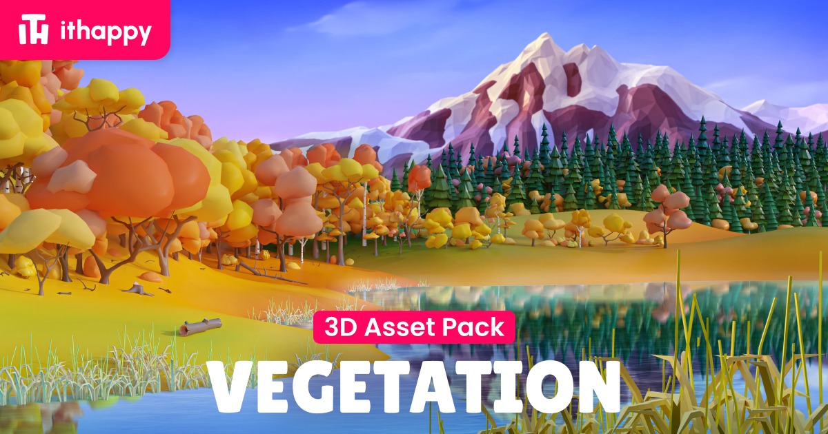 Vegetation - Low Poly 3D Models Pack | 3D 树木 | Unity Asset Store