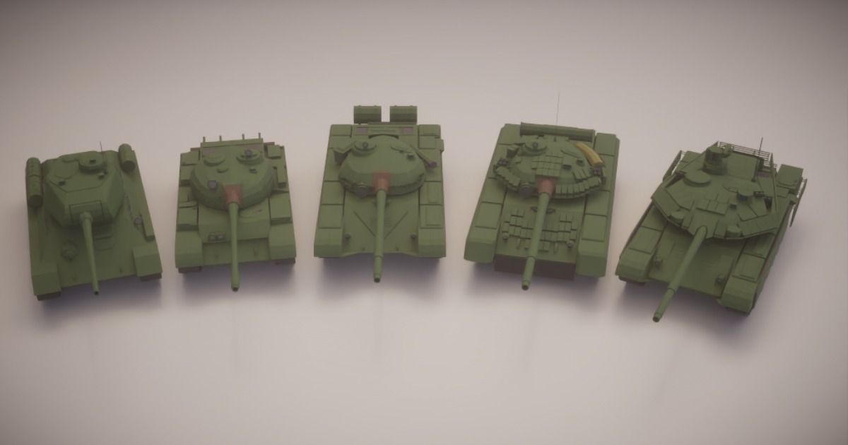Low Poly Soviet Tank Pack | 3D Land | Unity Asset Store