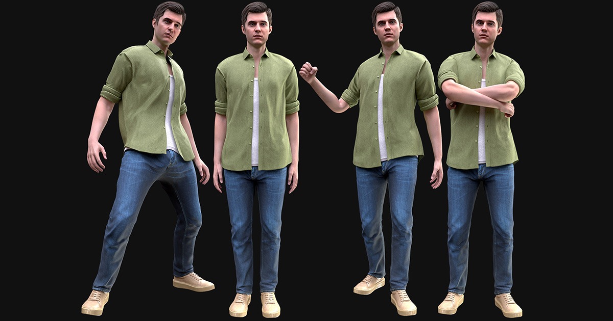 Man in Casual Outfit 2 - Rigged | 3D Characters | Unity Asset Store