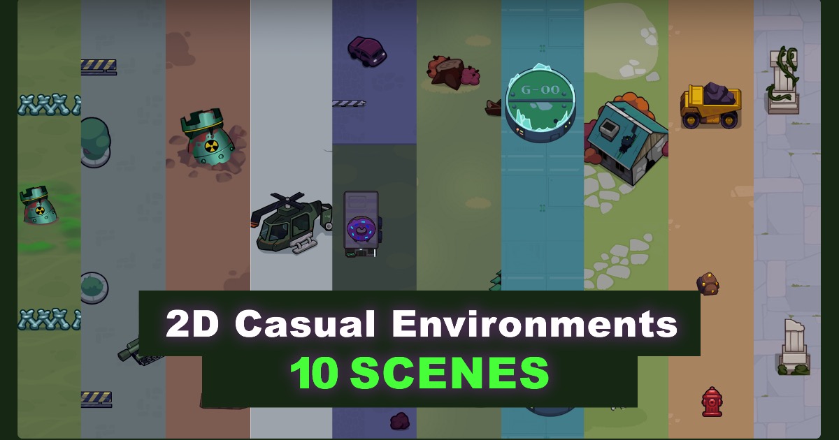 2D Casual Environments - 10 Locations Presets | 2D Environments | Unity ...