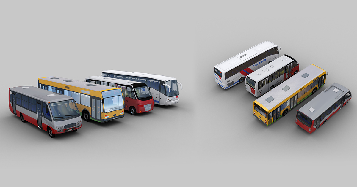 City Bus with Interior Pack 2 | 3D Land | Unity Asset Store