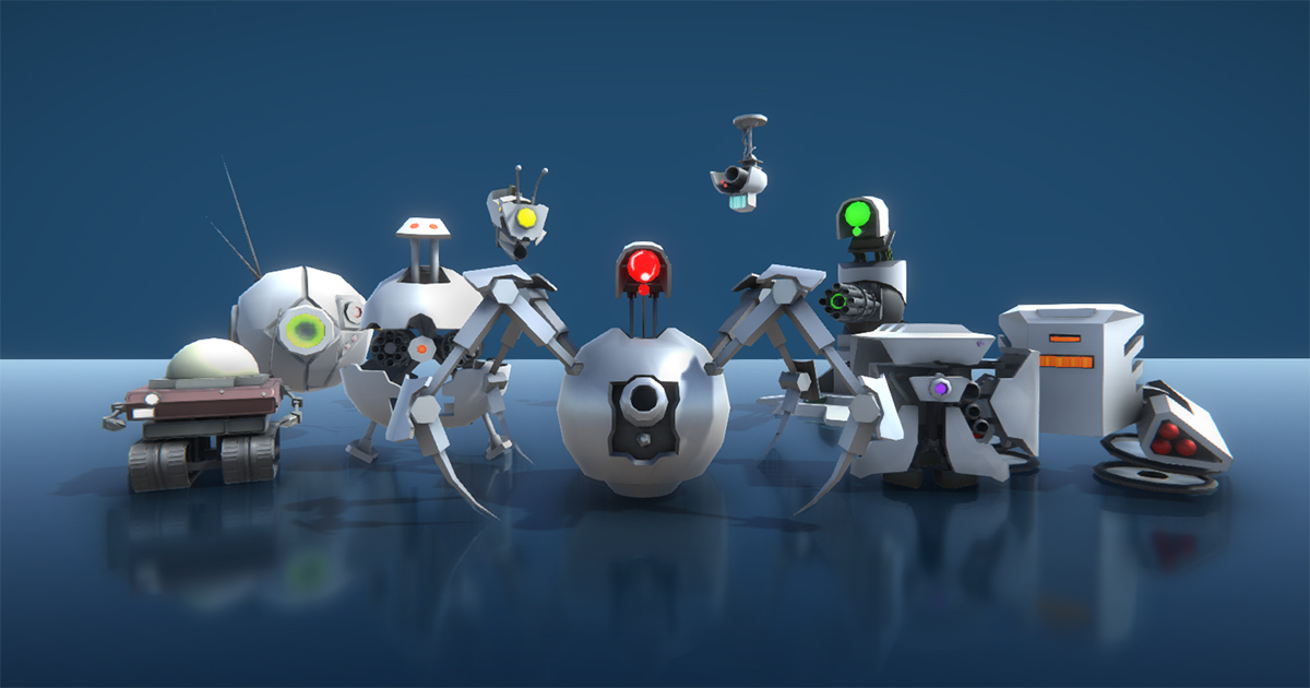 Bots and Turrets Sci-Fi Pack | 3D Robots | Unity Asset Store