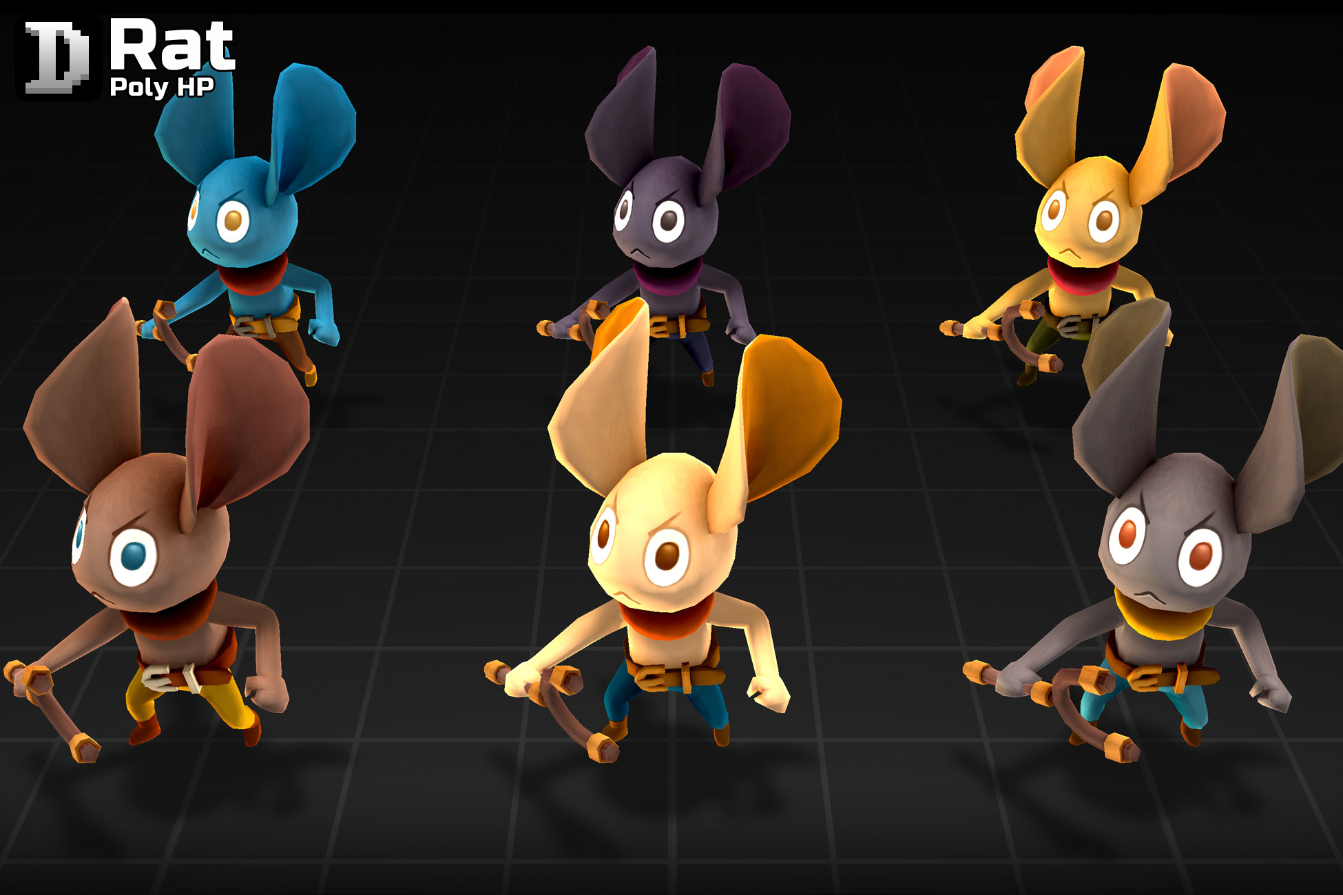 Poly HP - Rat | 3D Creatures | Unity Asset Store