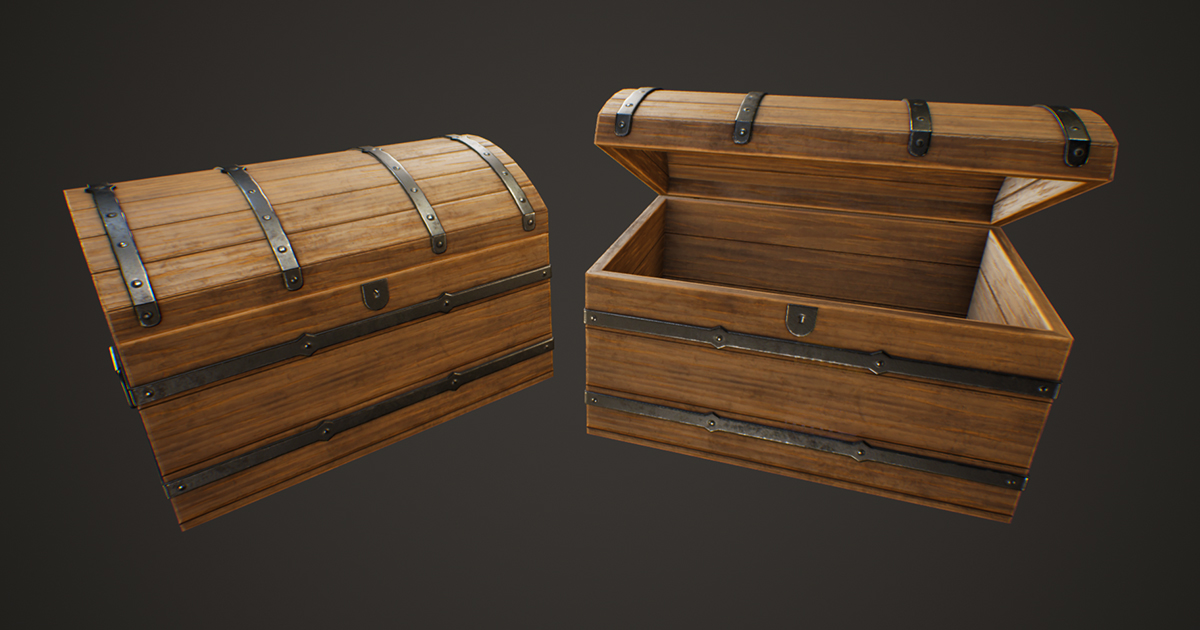 Medieval Treasure Chest - Wooden Chest IV | 3D Props | Unity Asset Store
