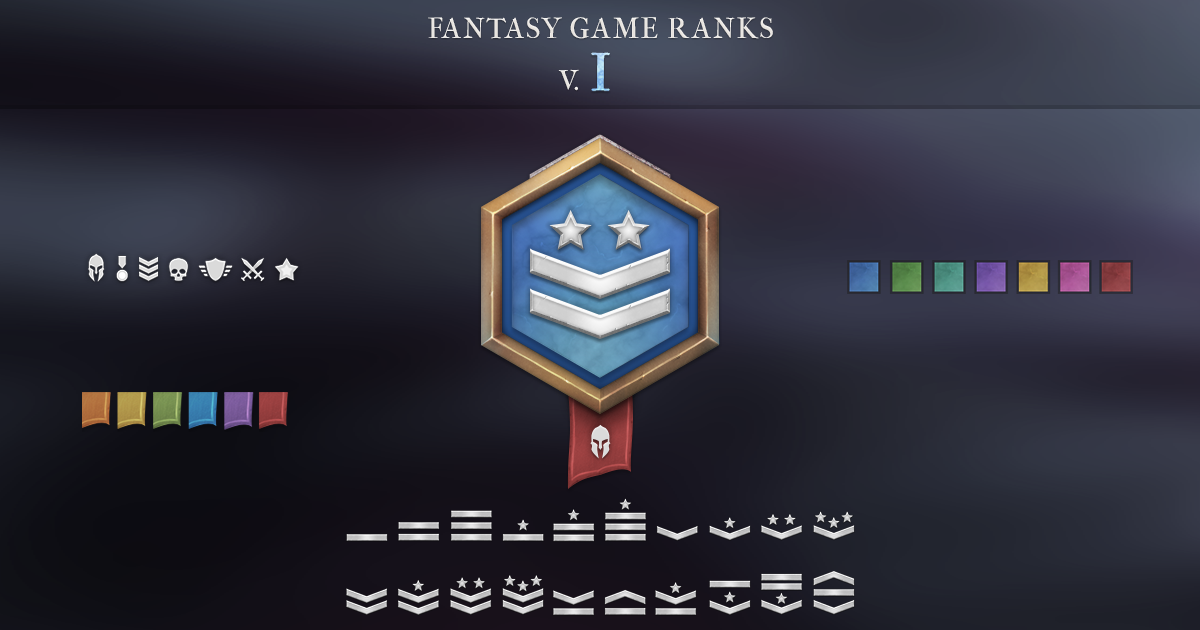 Fantasy Game Ranks V.1 | 2D Icons | Unity Asset Store