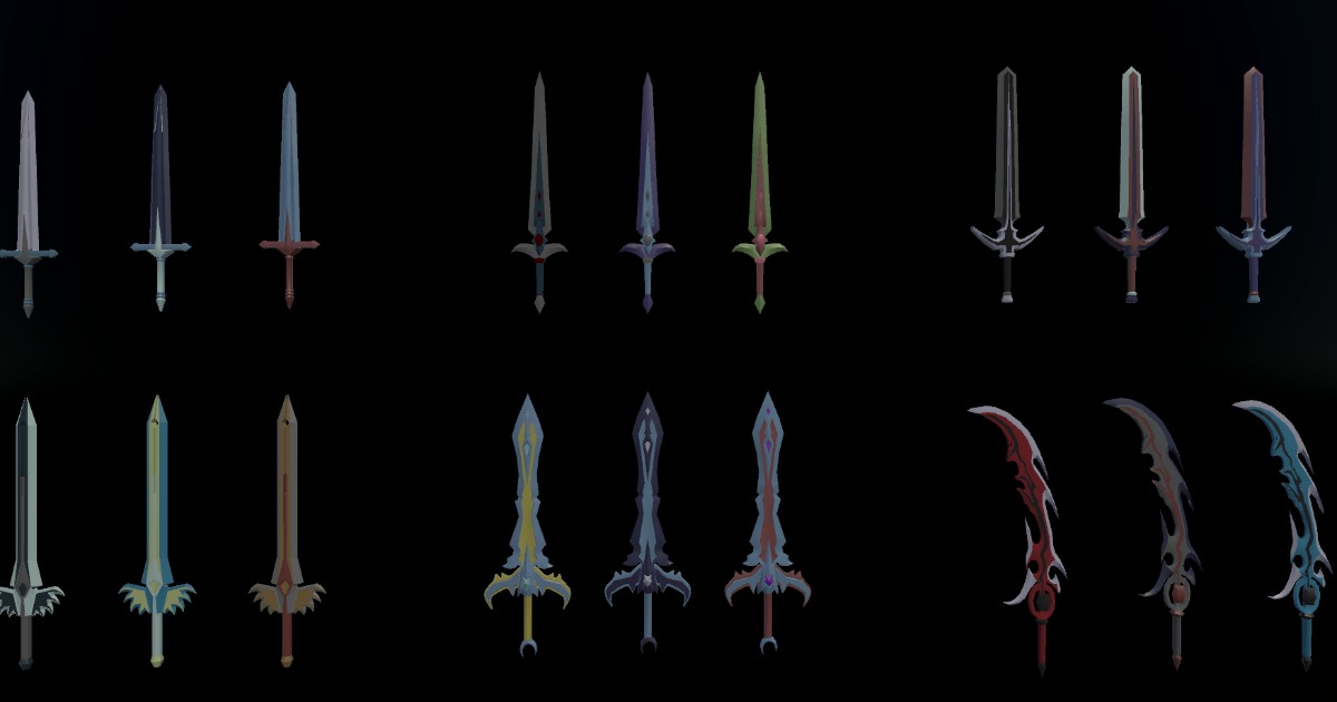 Stylized Low Poly Axes and Swords | 3D Weapons | Unity Asset Store