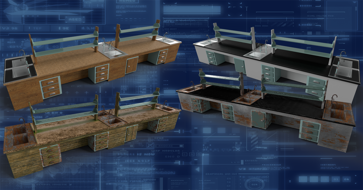 Science Lab - Science Bench | 3D Furniture | Unity Asset Store