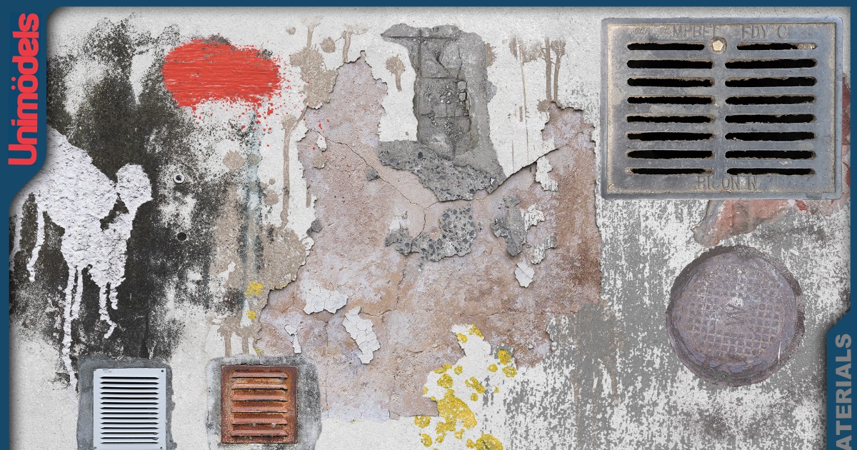 Wall and Floor decals Vol. 1 - 100% photoscanned | 2D Textures ...