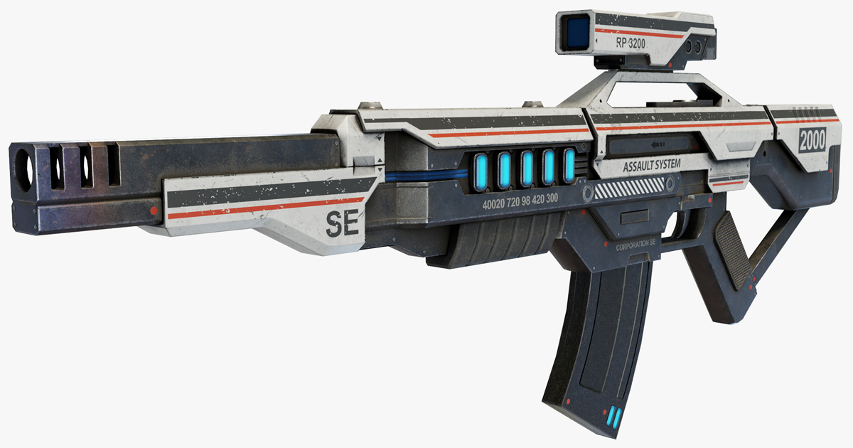 Sci Fi Assault Rifle | 3D Guns | Unity Asset Store