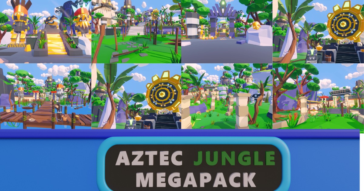 Aztec Jungle Megapack - Low Poly Refreshed - URP | 3D Environments ...