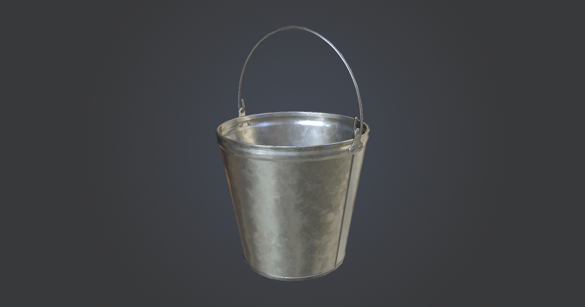 Aluminum bucket (HDRP/4K/LOD) | 3D Tools | Unity Asset Store