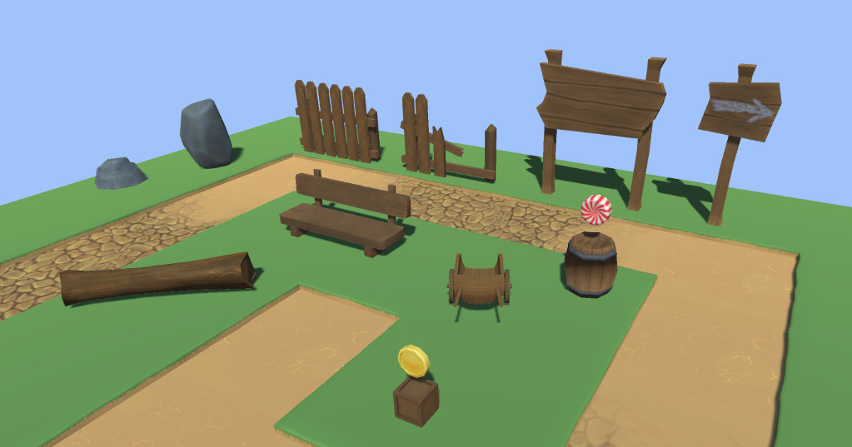 Basic Modular Ground Kit & Props | 3D Exterior | Unity Asset Store