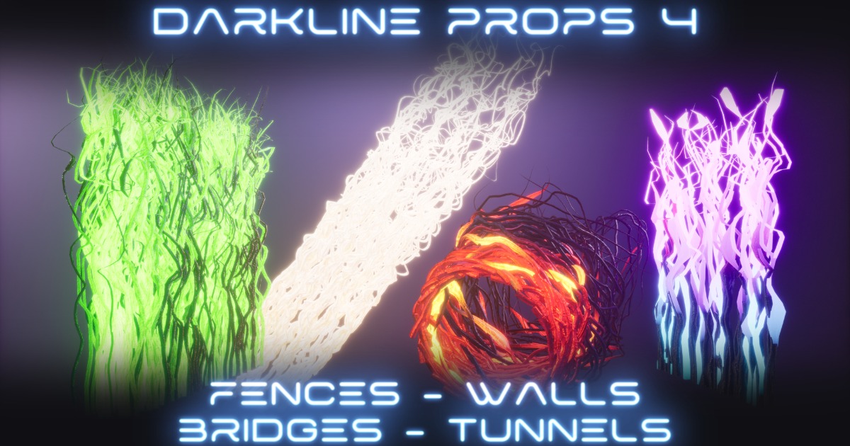 Darkline Props 4: Fences, Walls, Bridges, and Tunnels | 3D Props ...