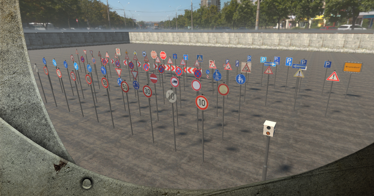 Trafficsigns EU HQ | 3D Exterior | Unity Asset Store