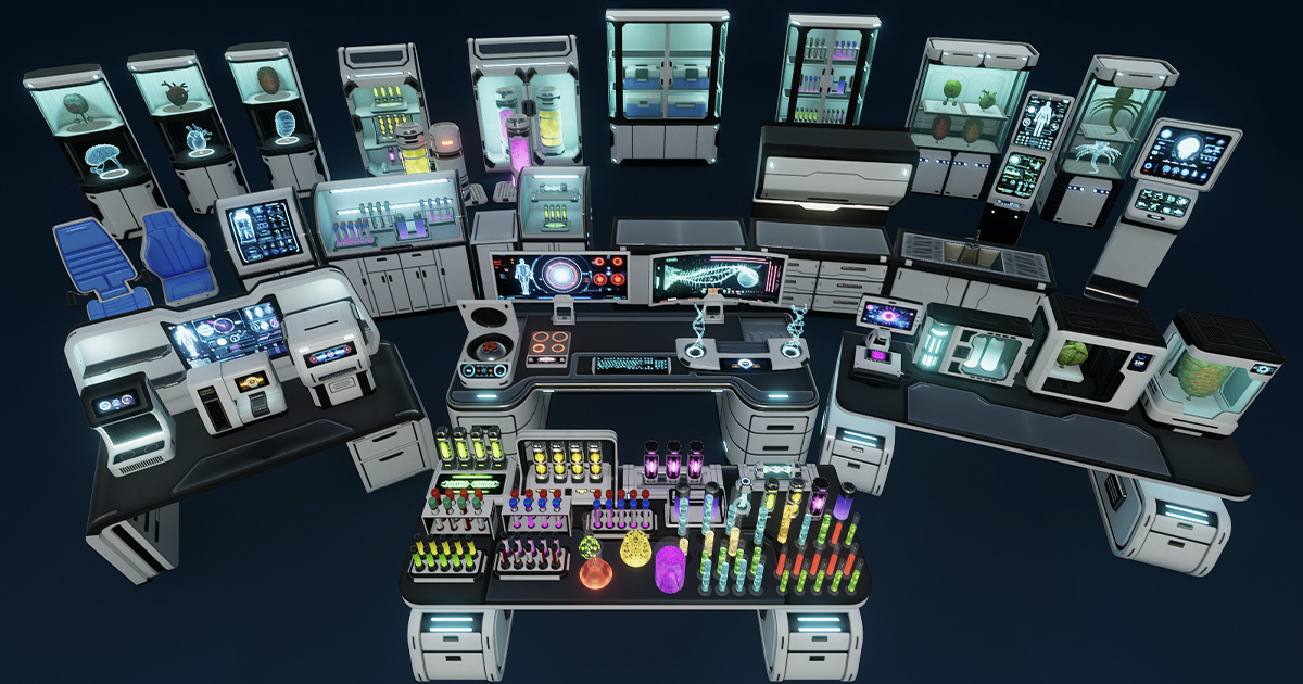 Sci-Fi Lab Props | 3D Props | Unity Asset Store