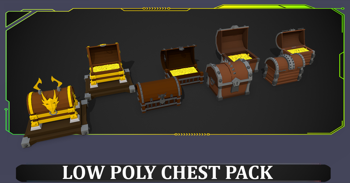 DA-Low Poly Chest | 3D Props | Unity Asset Store