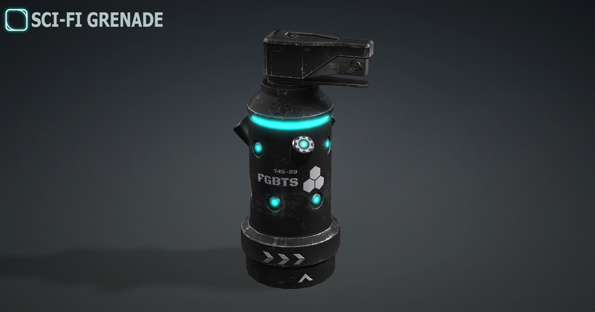 Sci-fi Grenade | 3D Weapons | Unity Asset Store