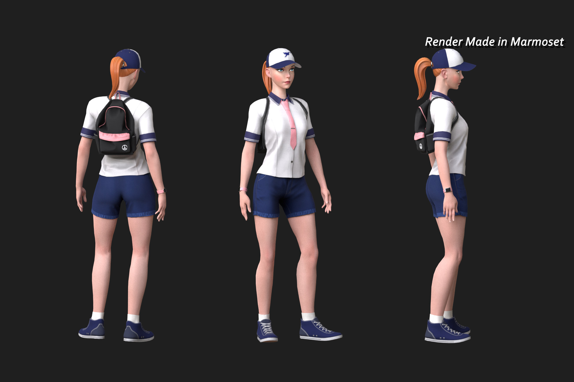 Student Girl - Modular Charaсter | Characters | Unity Asset Store