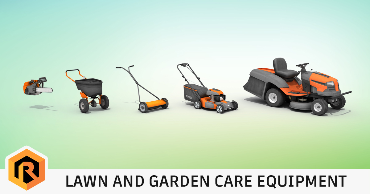 Lawn And Garden Care Equipment | 3D Vehicles | Unity Asset Store