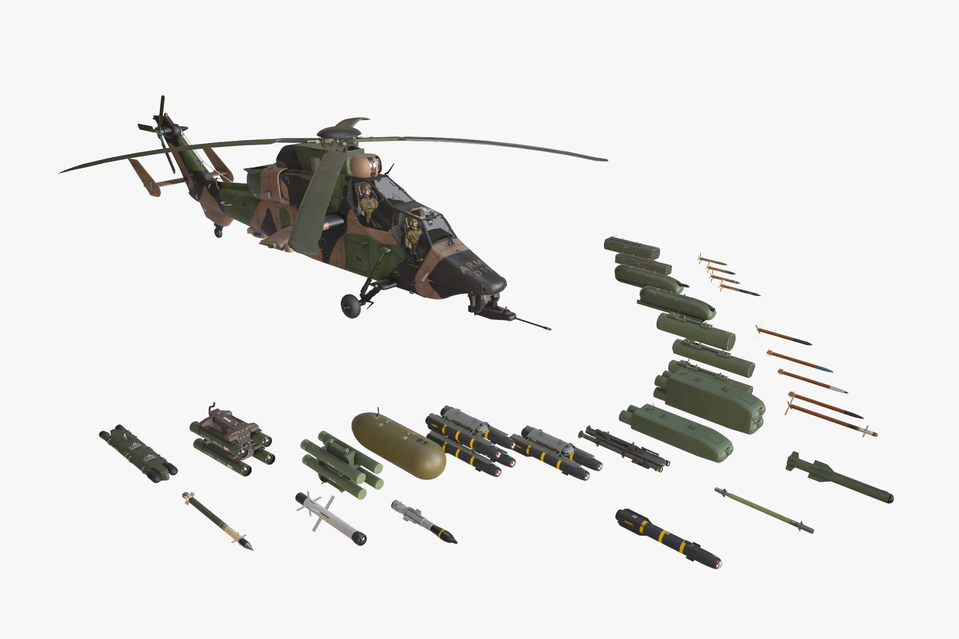 EC-665 Tiger ARH Australian Army Complex Animation | 3D Air | Unity Asset Store