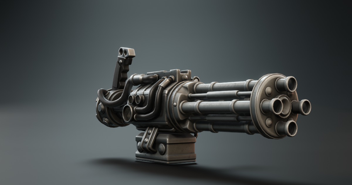 minigun_low_poly | 3D Guns | Unity Asset Store