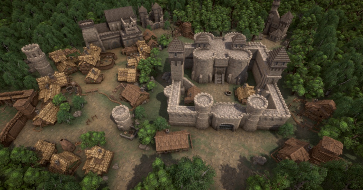 Top-down modular stylized castle | 3D Fantasy | Unity Asset Store