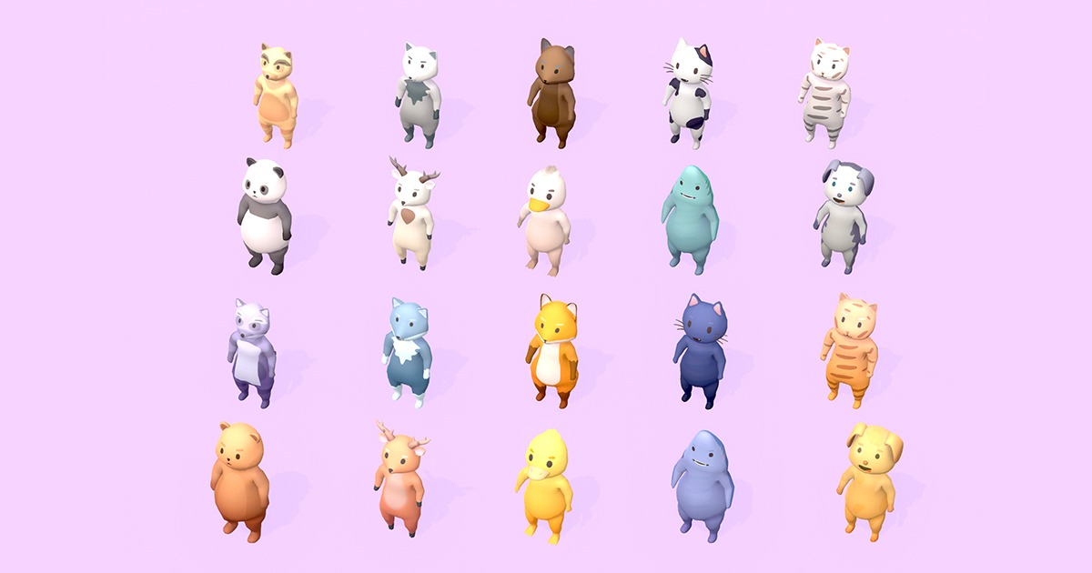Cute Humanoid Animals | 3D Characters | Unity Asset Store