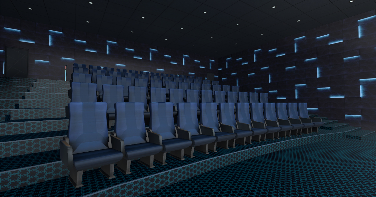 Cinema Hall 02 | 3D Interior | Unity Asset Store