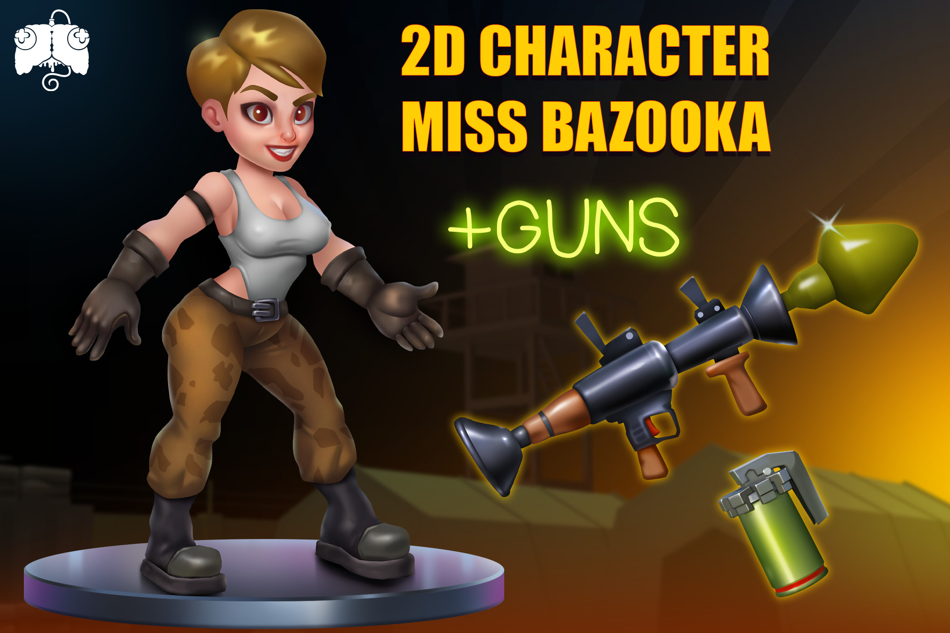 2D Animated Character - MISS BAZOOKA | 2D Characters | Unity Asset Store